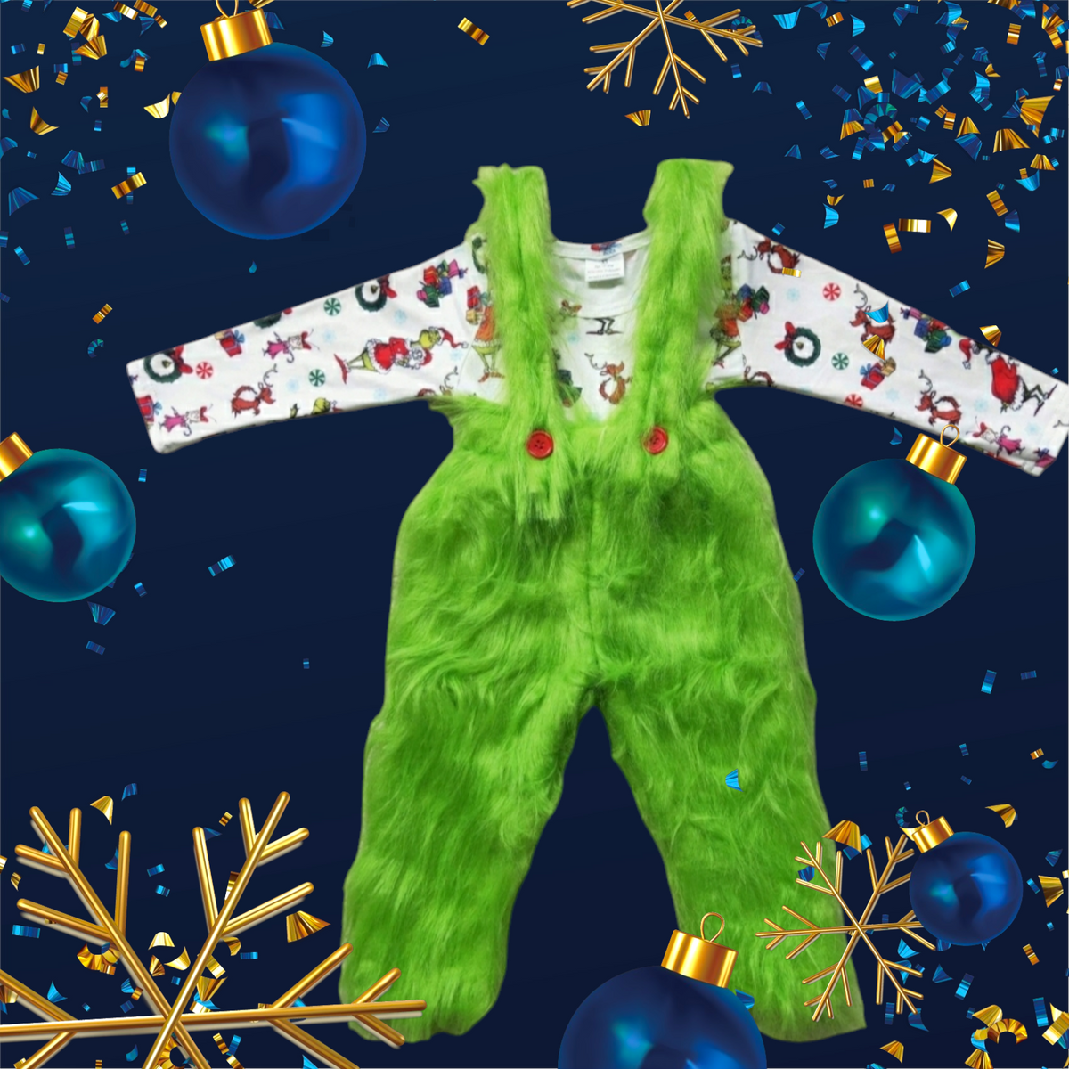 Fuzzy Green Overalls – The Perfect Prince